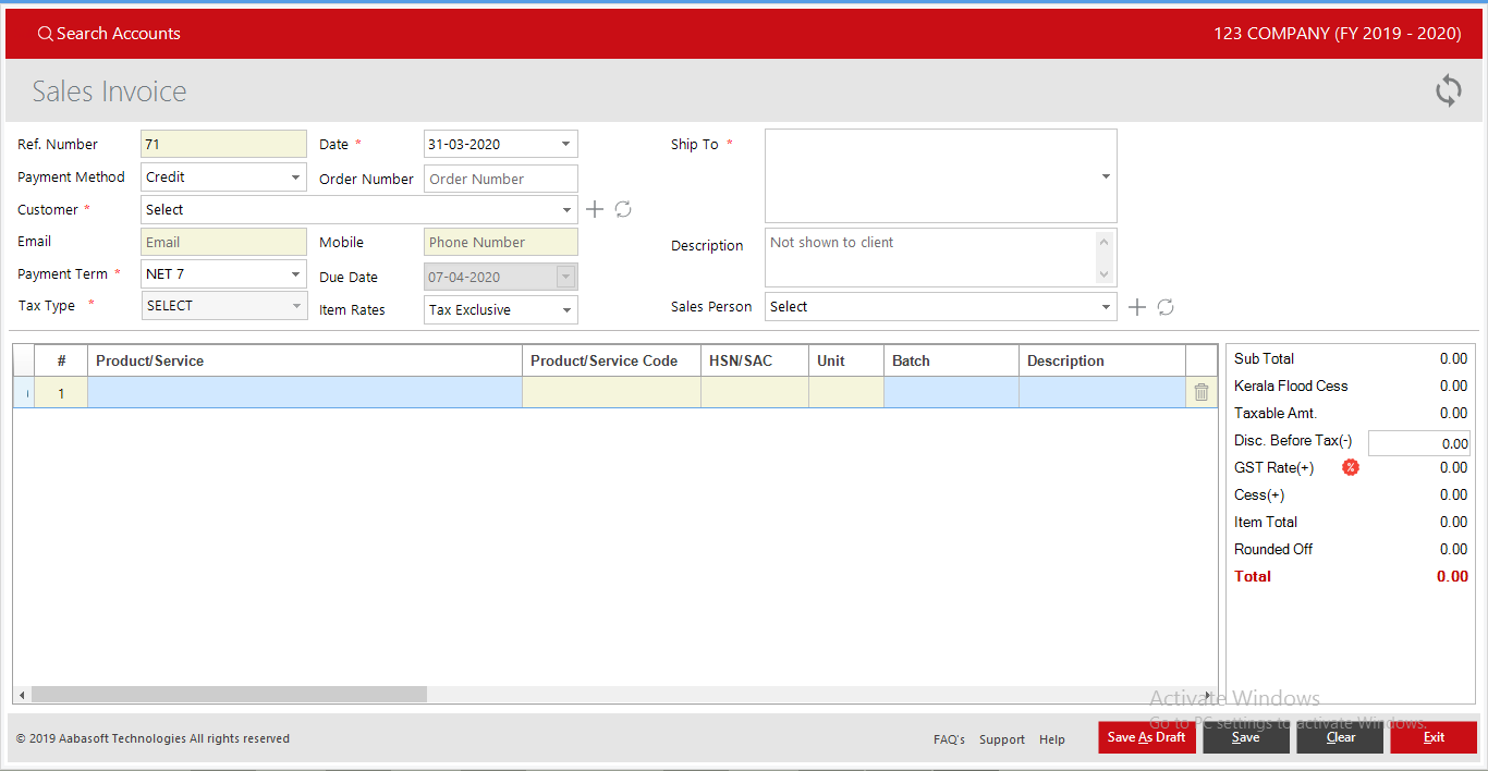 Easy Invoice | Free Invoicing Software | Accoxi