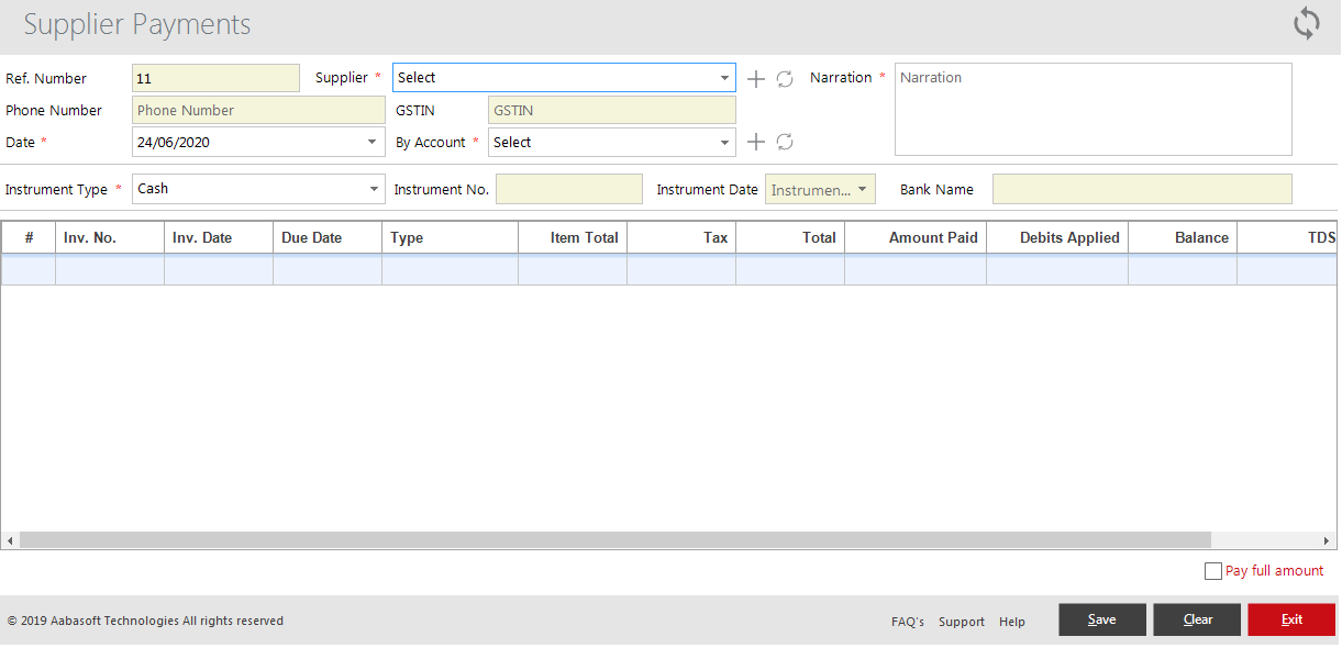 Payments Made | Free Invoicing software India | Accoxi