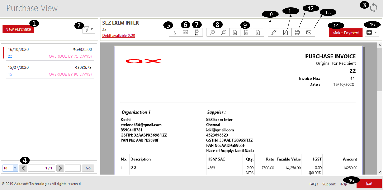How to create Purchase Invoices ? | GST Billing Software | Accoxi
