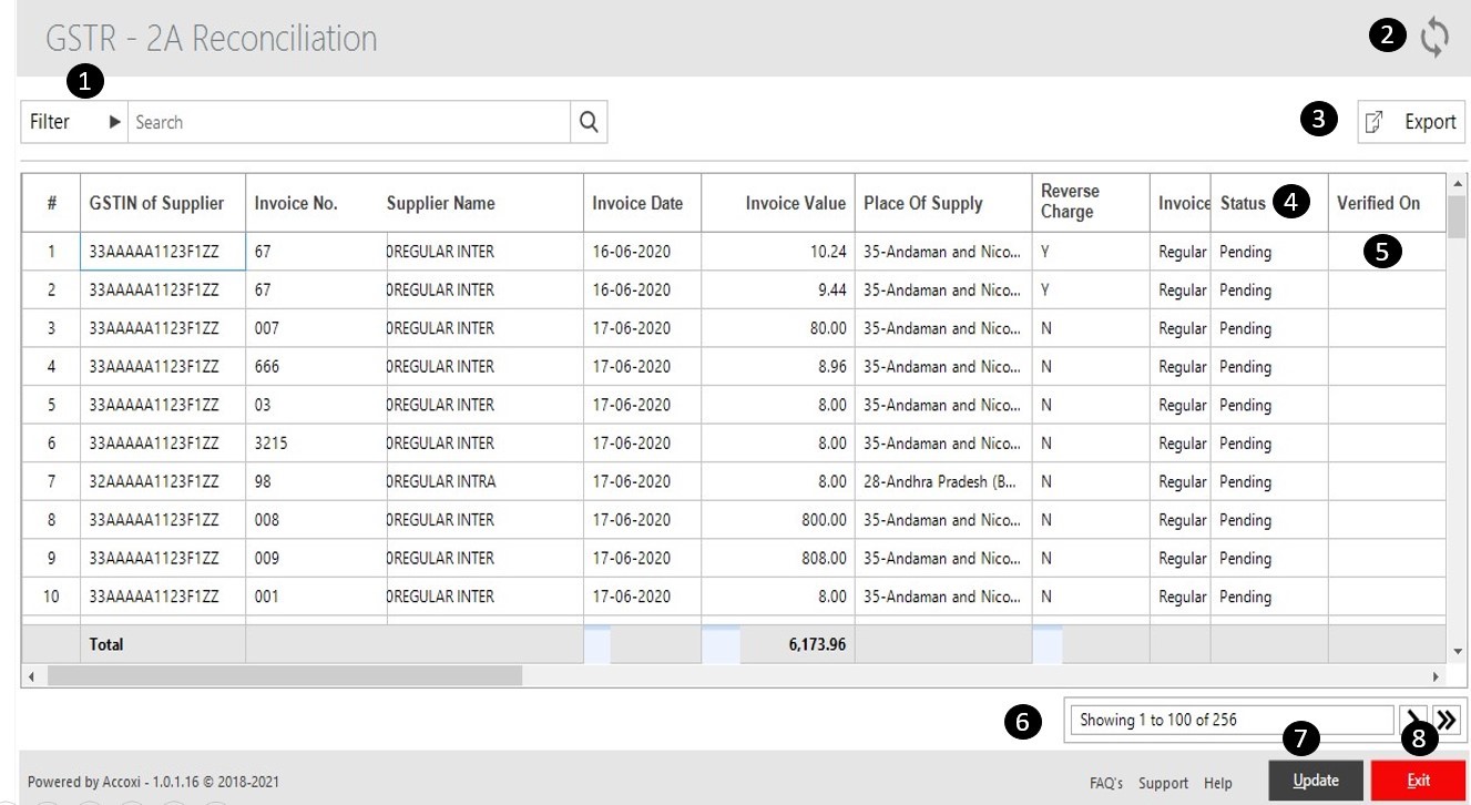 GSTR 2A Reconciliation | GST Free Accounting Software | Accoxi